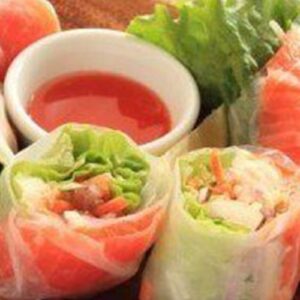 Fresh Spring Rolls with Smoked Salmon