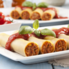 Cannelloni with Basil Tomato Sauce