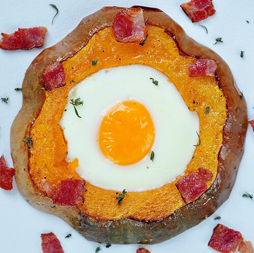 Egg and Bacon Stuffed Acorn Squash