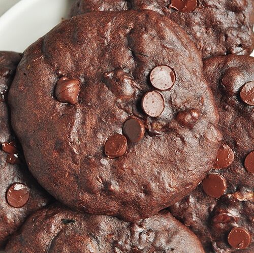 Fudgy Chocolate Zucchini Cookies