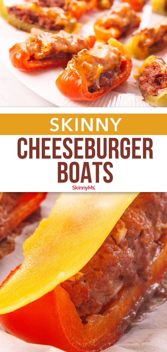 Skinny Cheeseburger Boats