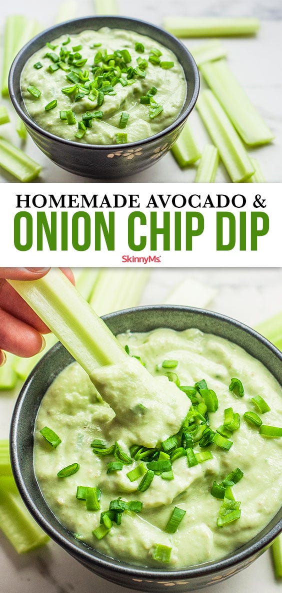 Homemade Avocado and Onion Chip Dip