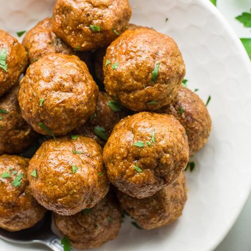 Turkey Chorizo Meatballs | Skinny Ms.