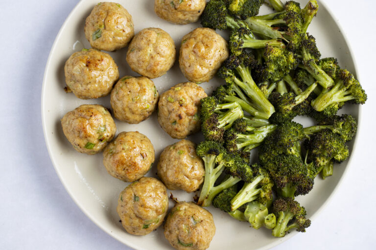 Our Sheet Pan Chicken Meatballs and Broccoli are Perfect for Prepping