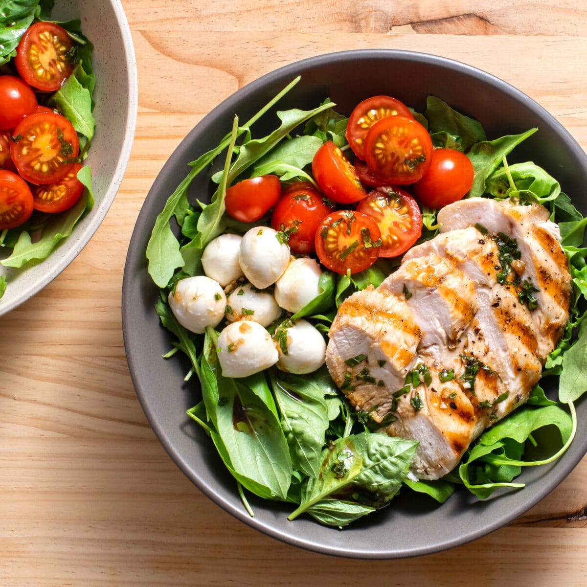 Chicken Caprese Salad that is Full of Fresh and Lean Ingredients