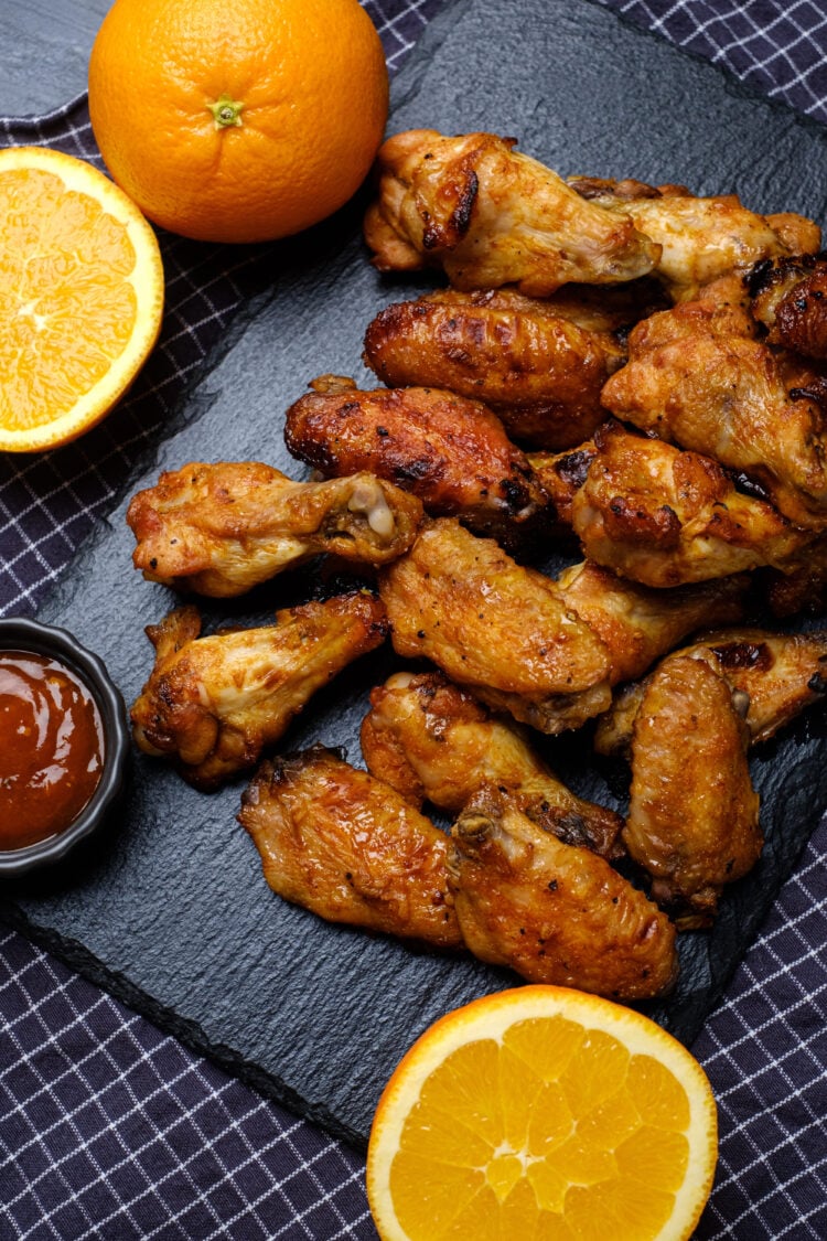 Orange Honey BBQ Wings | Skinny Ms.