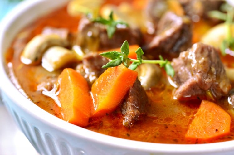Crock Pot Low-Fat Beef Stew | Skinny Ms.
